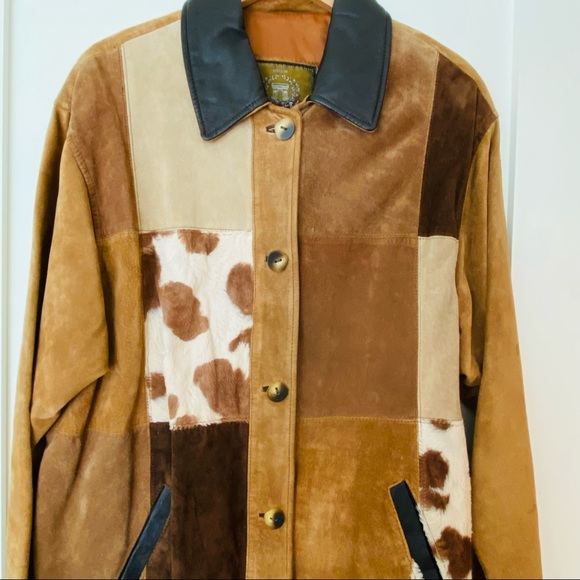 Express | Jackets & Coats | Vintage Suede And Cowhide Colorblock Coat ...